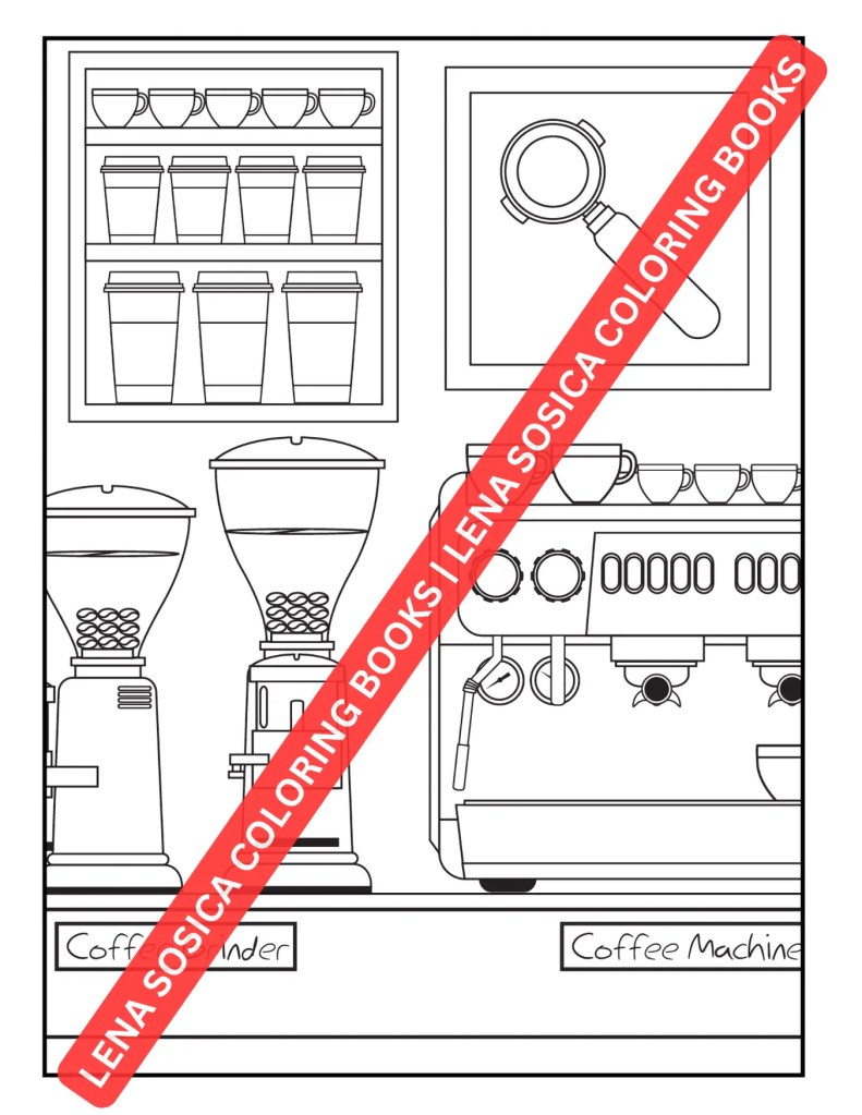 Coffee Coloring Book – Lena Sosica Coloring Books