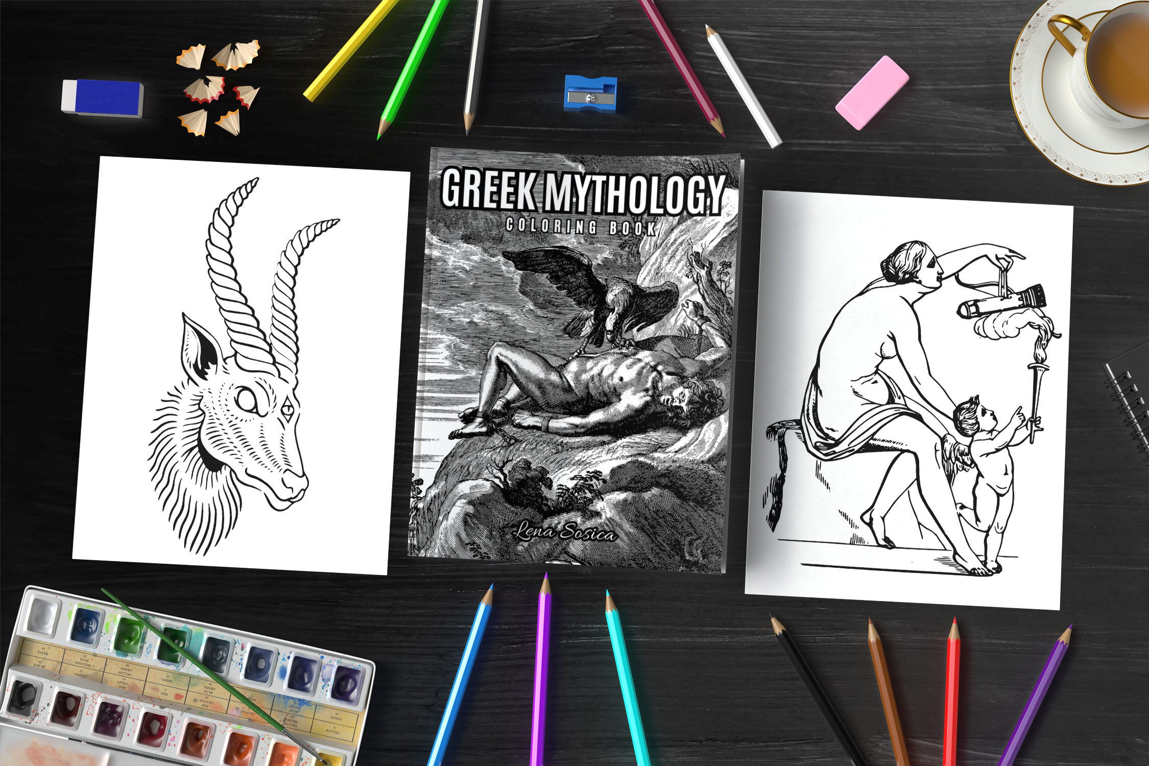 Greek Mythology Coloring Book – Lena Sosica Coloring Books